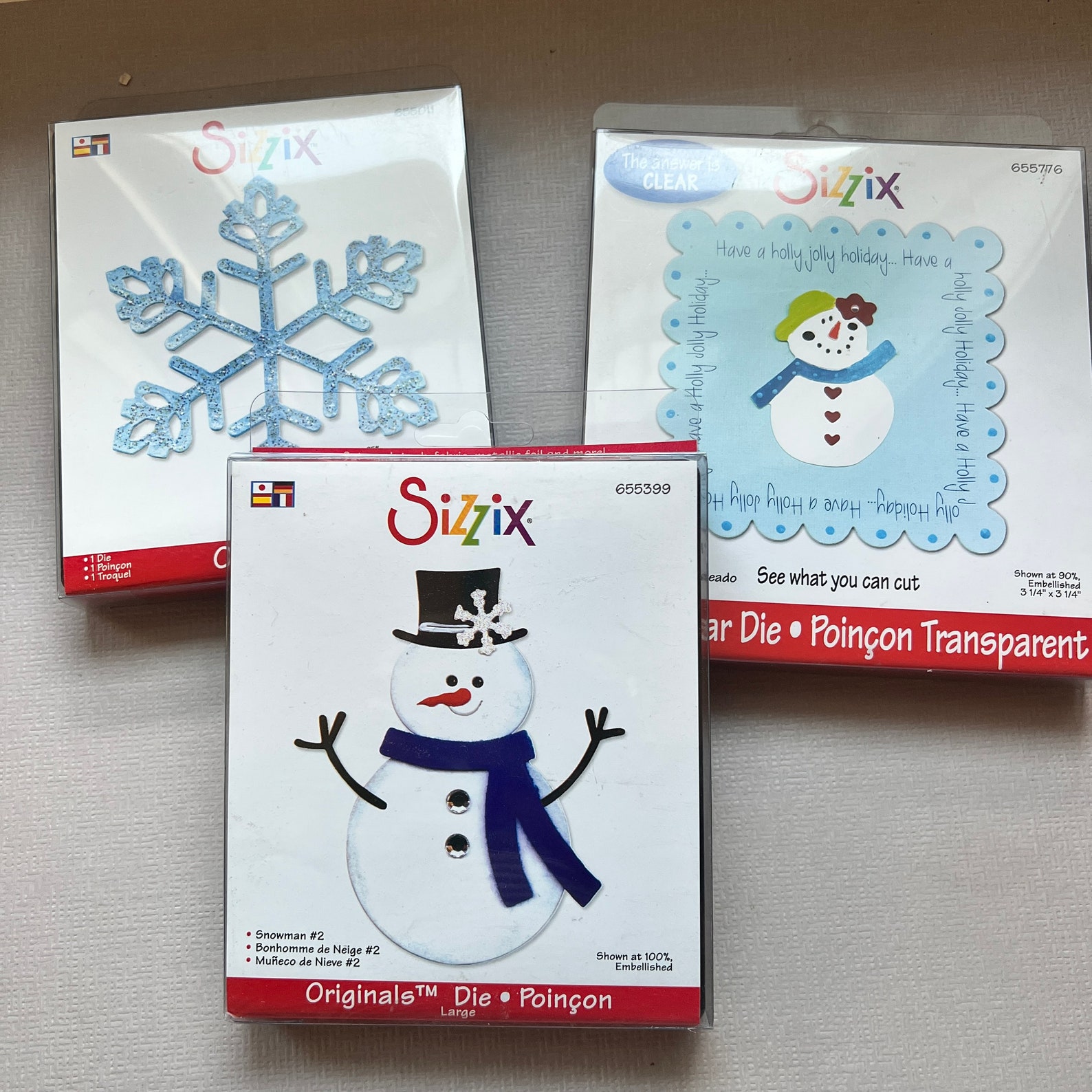 Craft Supply Sizzix BIGZ Dies, Snowflake, Square Scallop Frame or ...