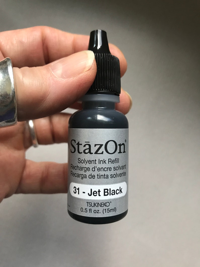 Stazon Ink Pad Jet Black or Jet Black Reinker or Stamp Pad and - Etsy