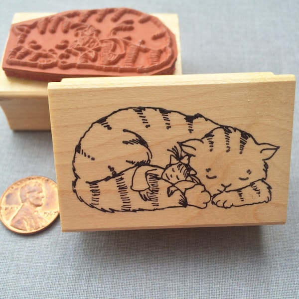 Cat Rubber Stamp - Etsy