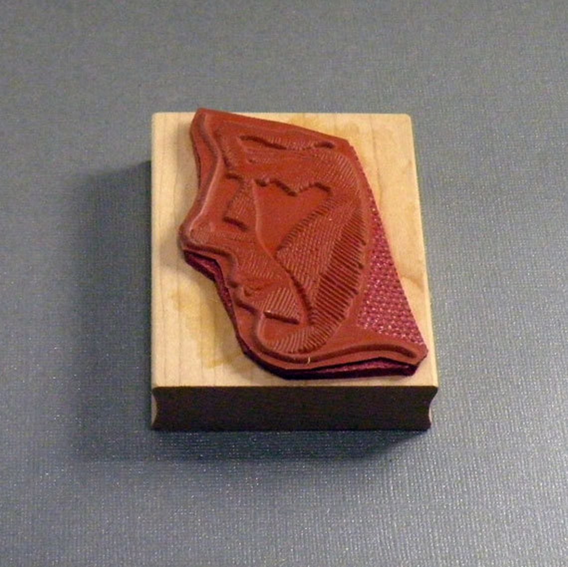 Side View Face Rubber Stamp Wood Mounted Stamp - Etsy