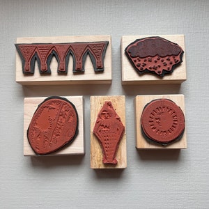 Vintage Extremely Rare Zetti Art Collage Artist Rubber Stamps by Teesha ...