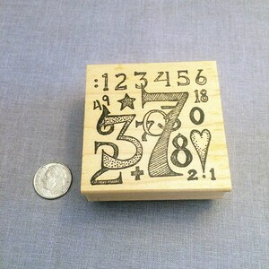 Numbers Rubber Stamp - Etsy