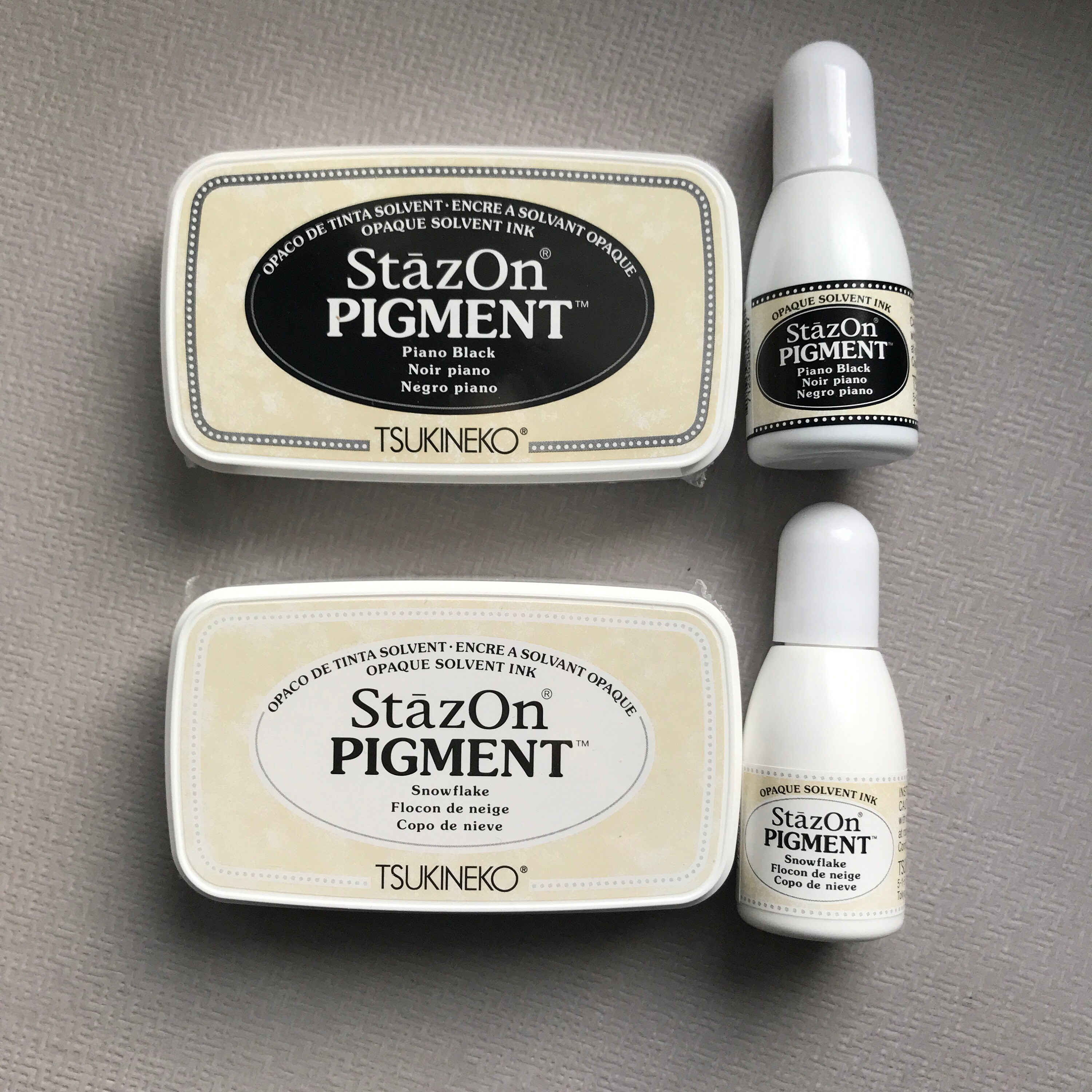 Stazon Pigment Snowflake White Ink Pad and Reinker or Piano - Etsy ...