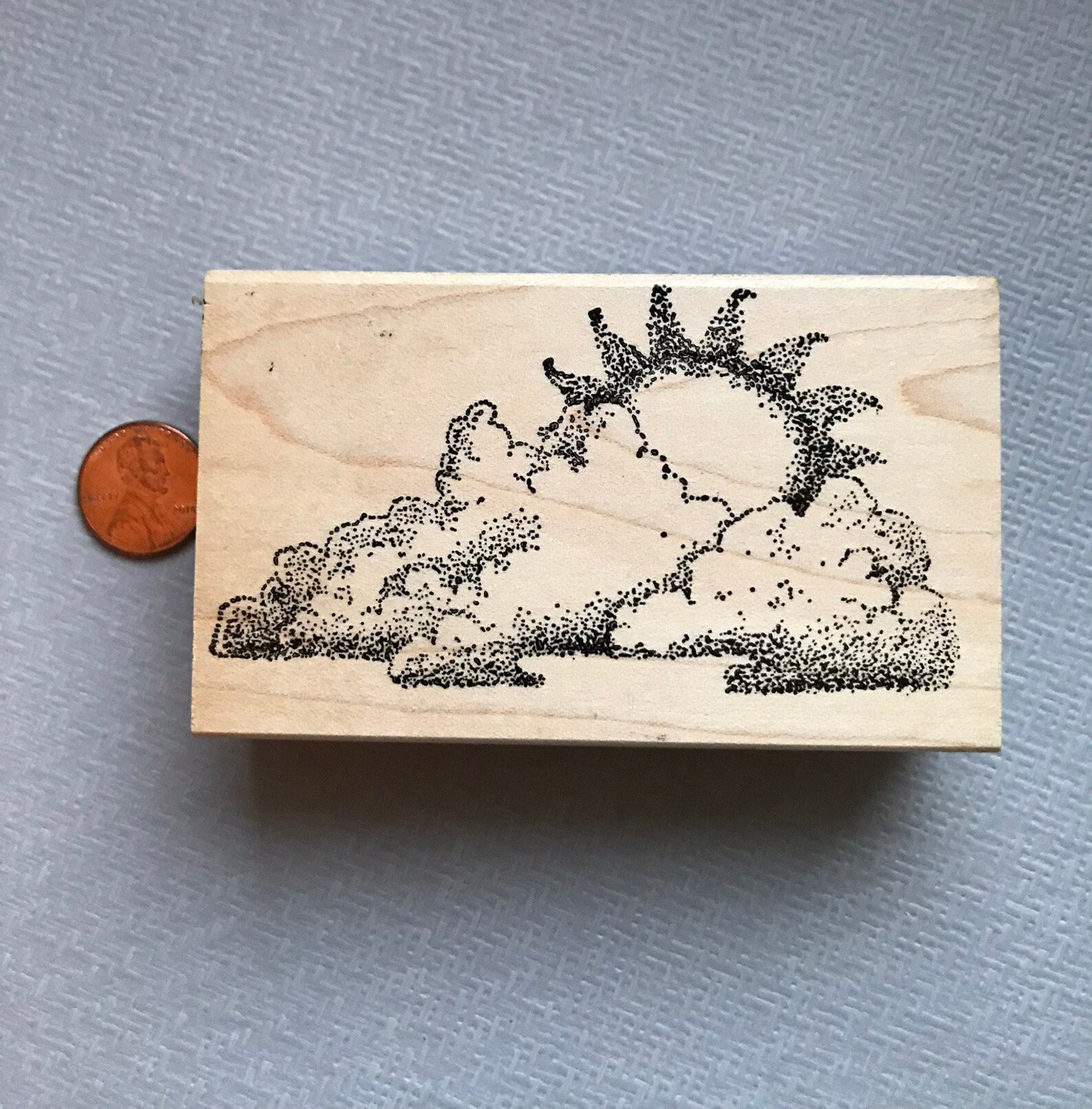 Sun in the Clouds Large or Small Rubber Stamps - Etsy