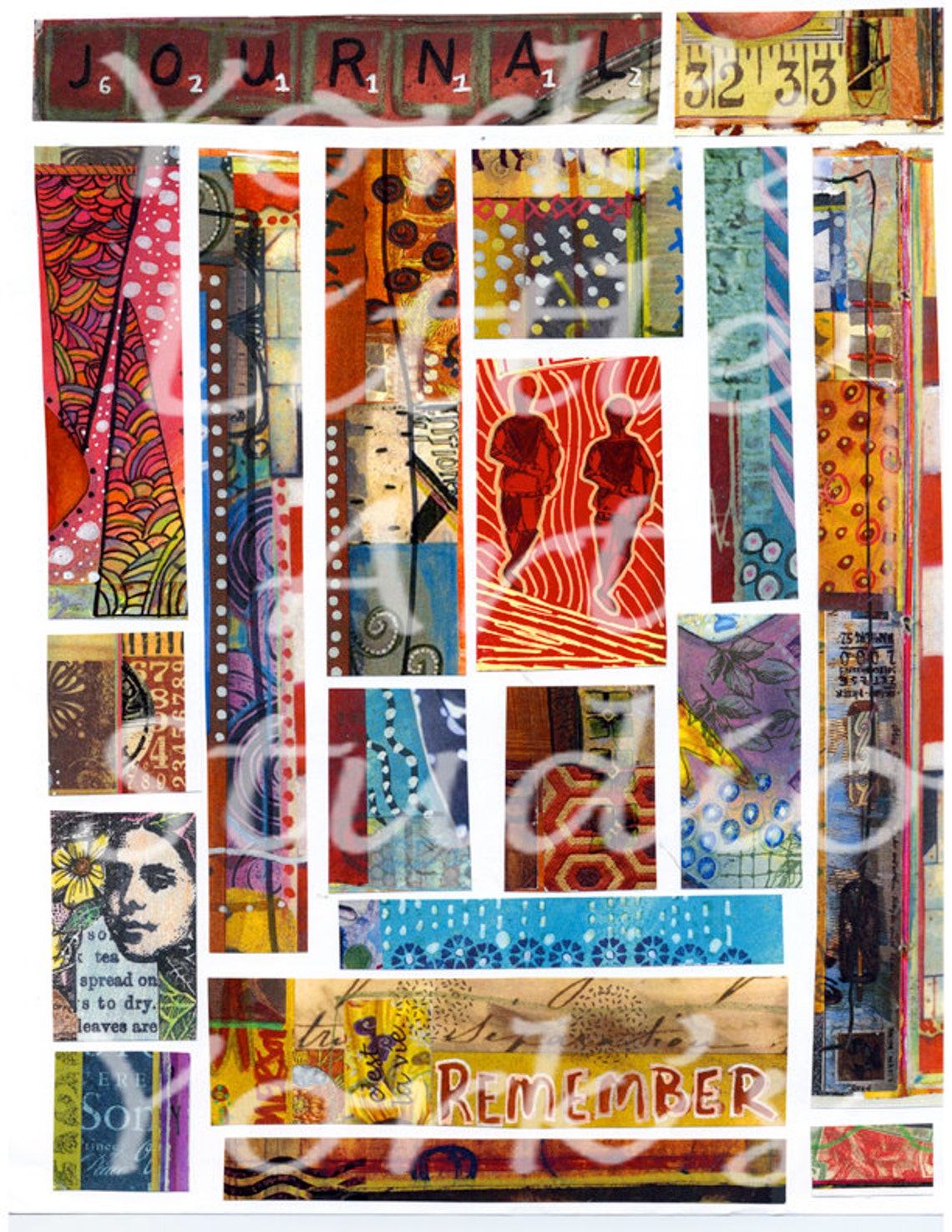 Digital Download 3 Collage Journal Pages | Etsy