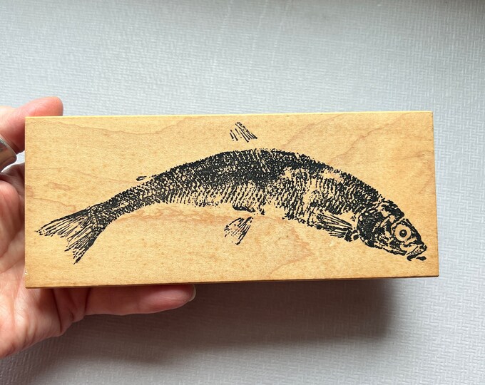 Vintage Fred Mullet Big Smelt Fish Rubber Stamp - Etsy