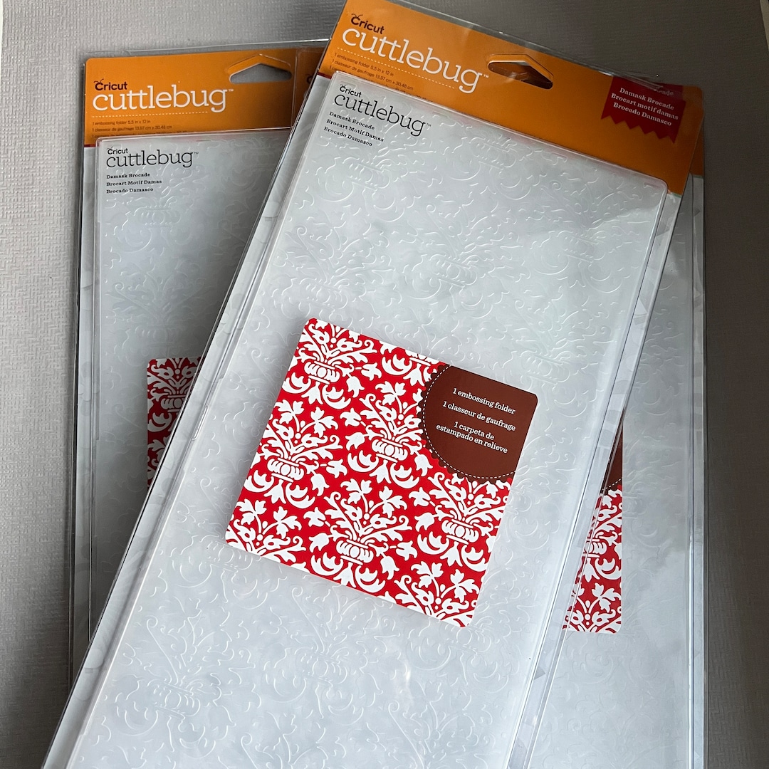 Large Damask Brocade Cuttlebug Cricut Embossing Folder and Border Craft ...