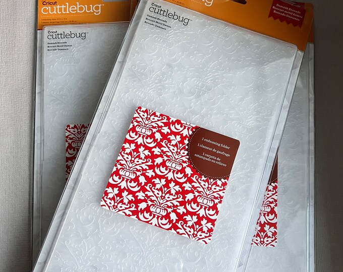 Large Damask Brocade Cuttlebug Cricut Embossing Folder and Border Craft ...