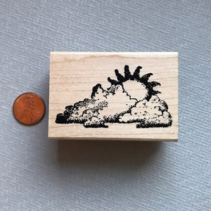 Sun in the Clouds Large or Small Rubber Stamps - Etsy