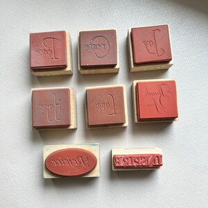 Vintage Rubber Stamp Pick Your Word Stamp From Stampa Rosa - Etsy