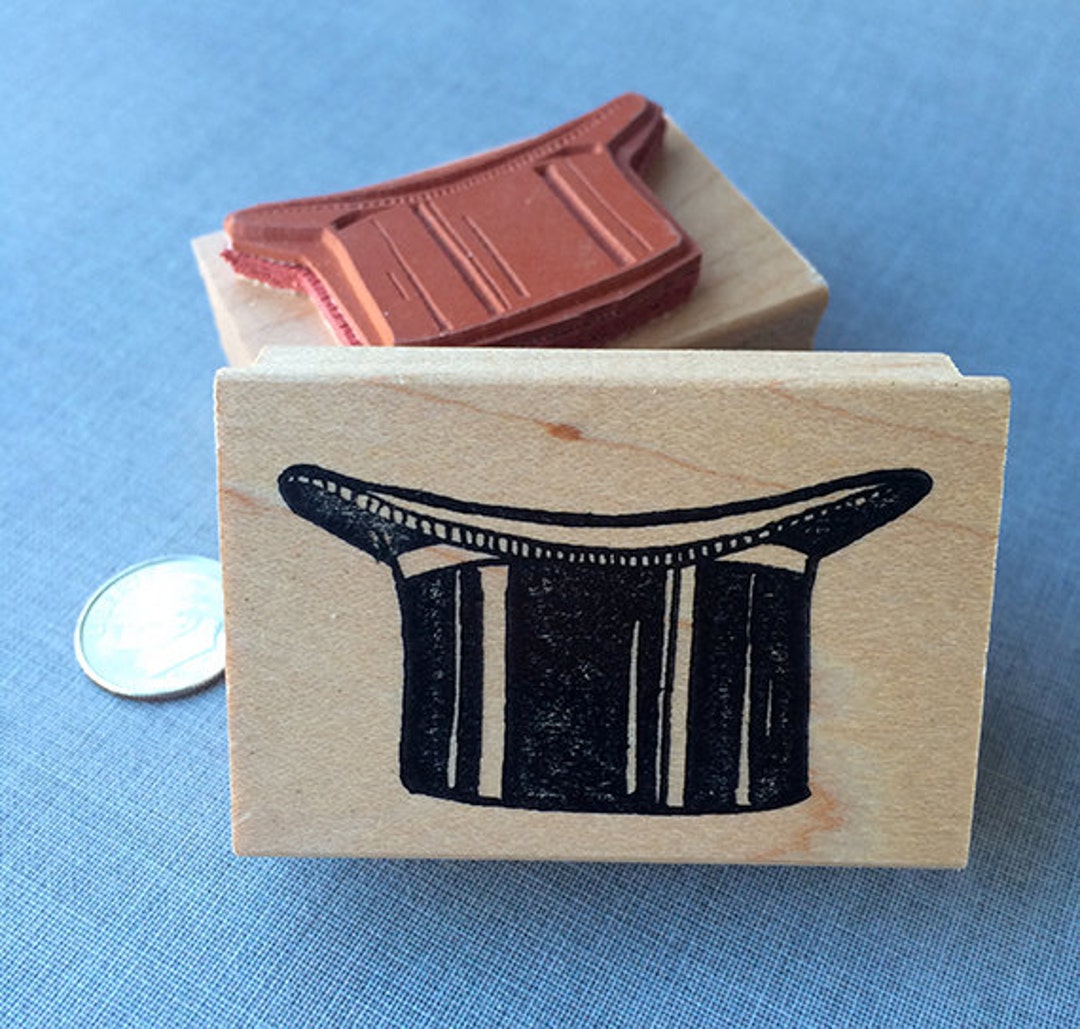 Top Hat Rubber Stamp - Etsy