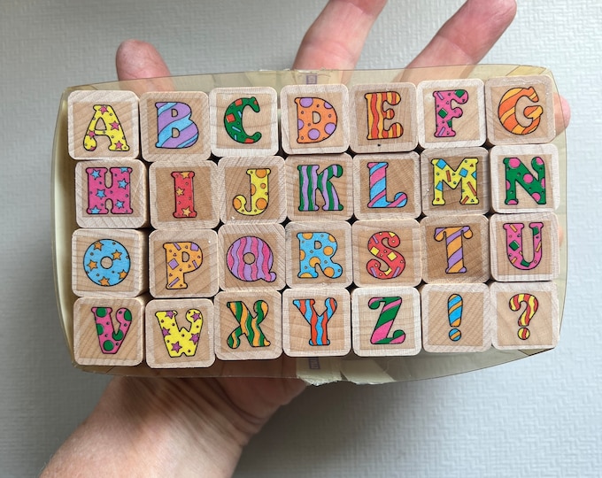Rubber Stamp Alphabet Letter Set Wood Mounted Stamps From Hero Arts - Etsy