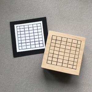 Grid Background Rubber Stamp - Etsy