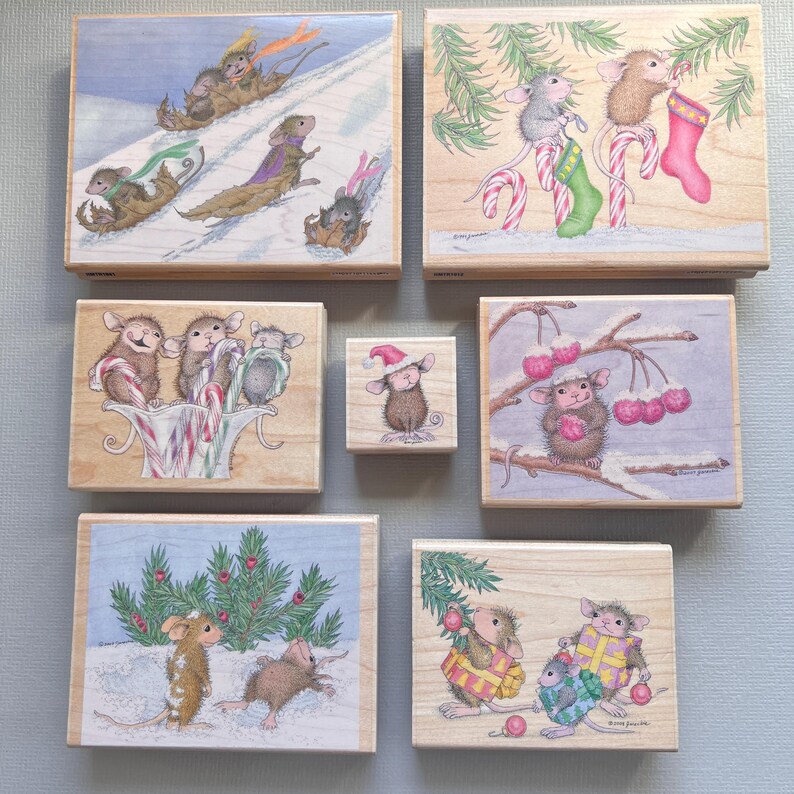 Vintage Retired Rare House Mouse Christmas, Candy Canes, Presents and ...