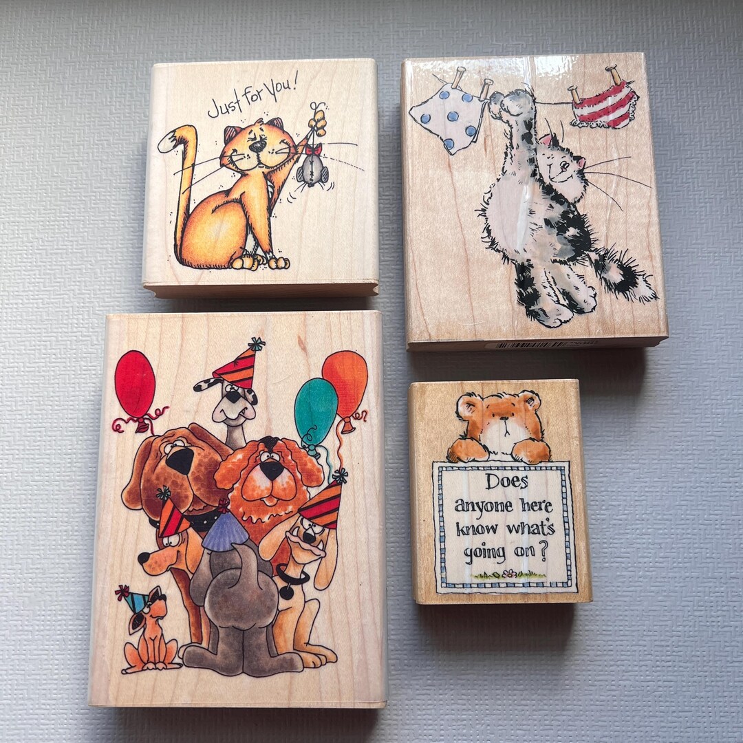 Vintage Rubber Stamp Pick Your Cute Animal Stamps From Penny Black ...