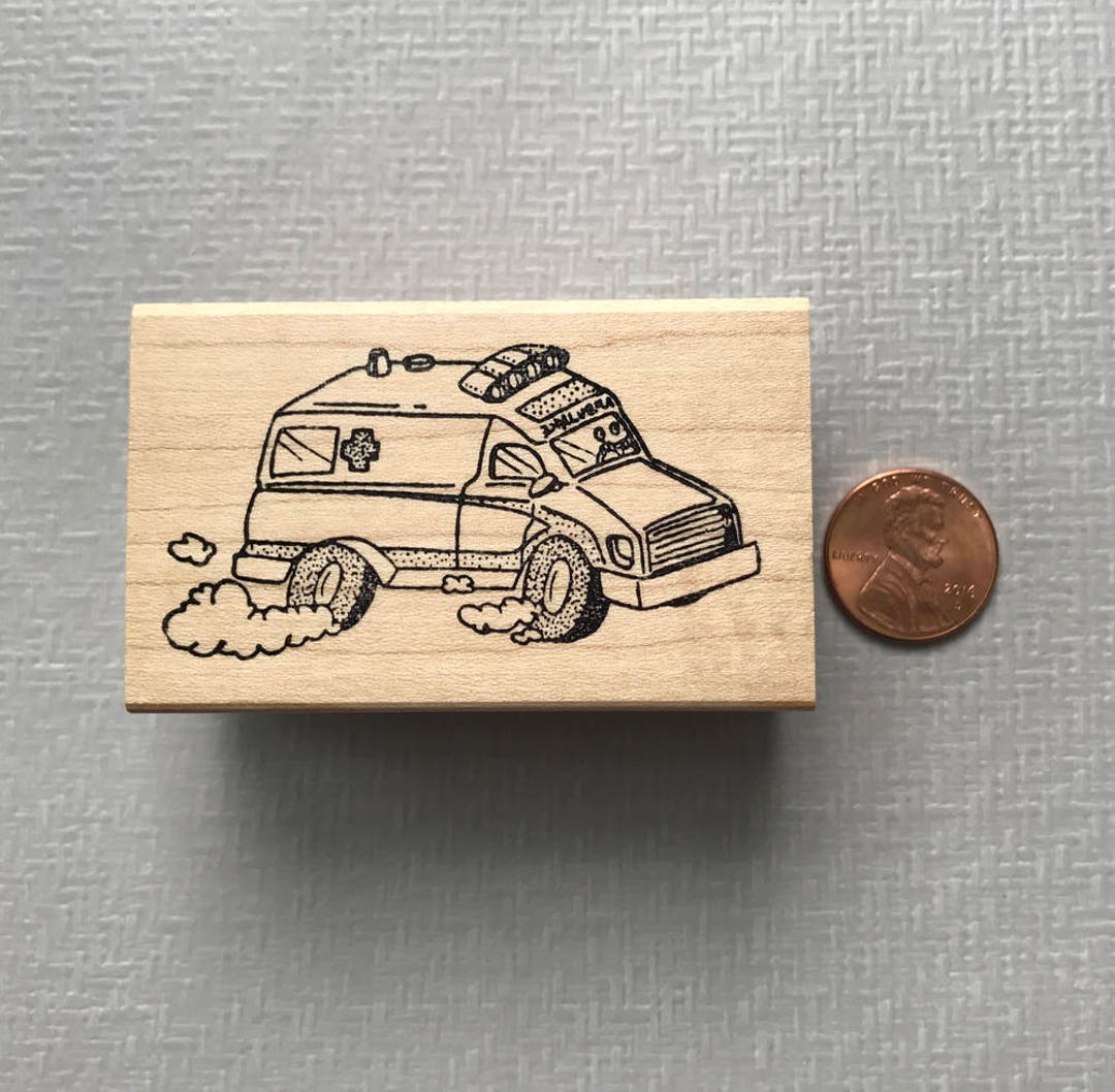 Ambulance Rubber Stamp - Etsy
