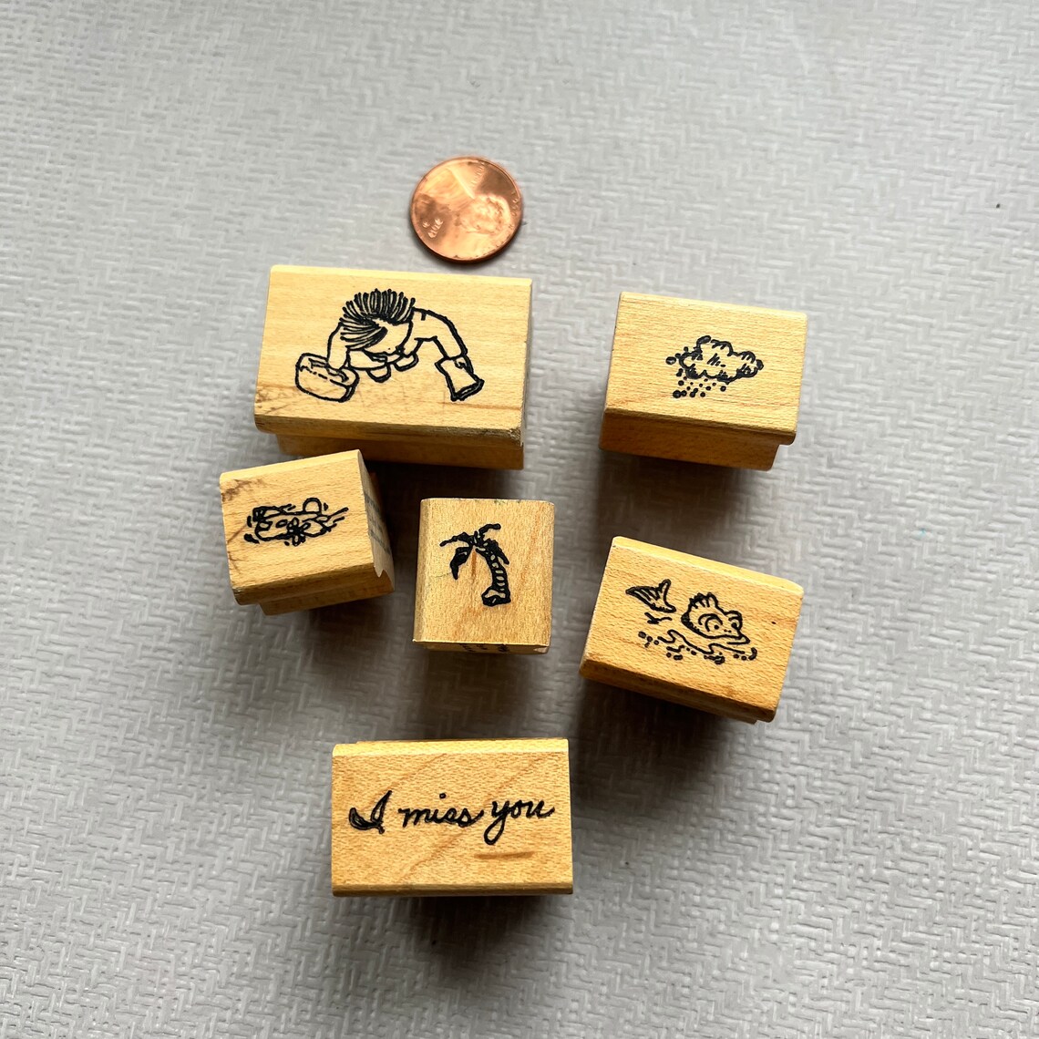 Vintage Extremely Rare Rubber Stamp Travel Set From | Etsy