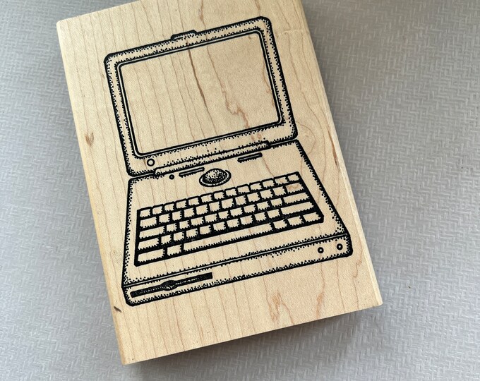 Vintage Rare Rubber Stamp Laptop Computer Stamp From Museum of Modern ...