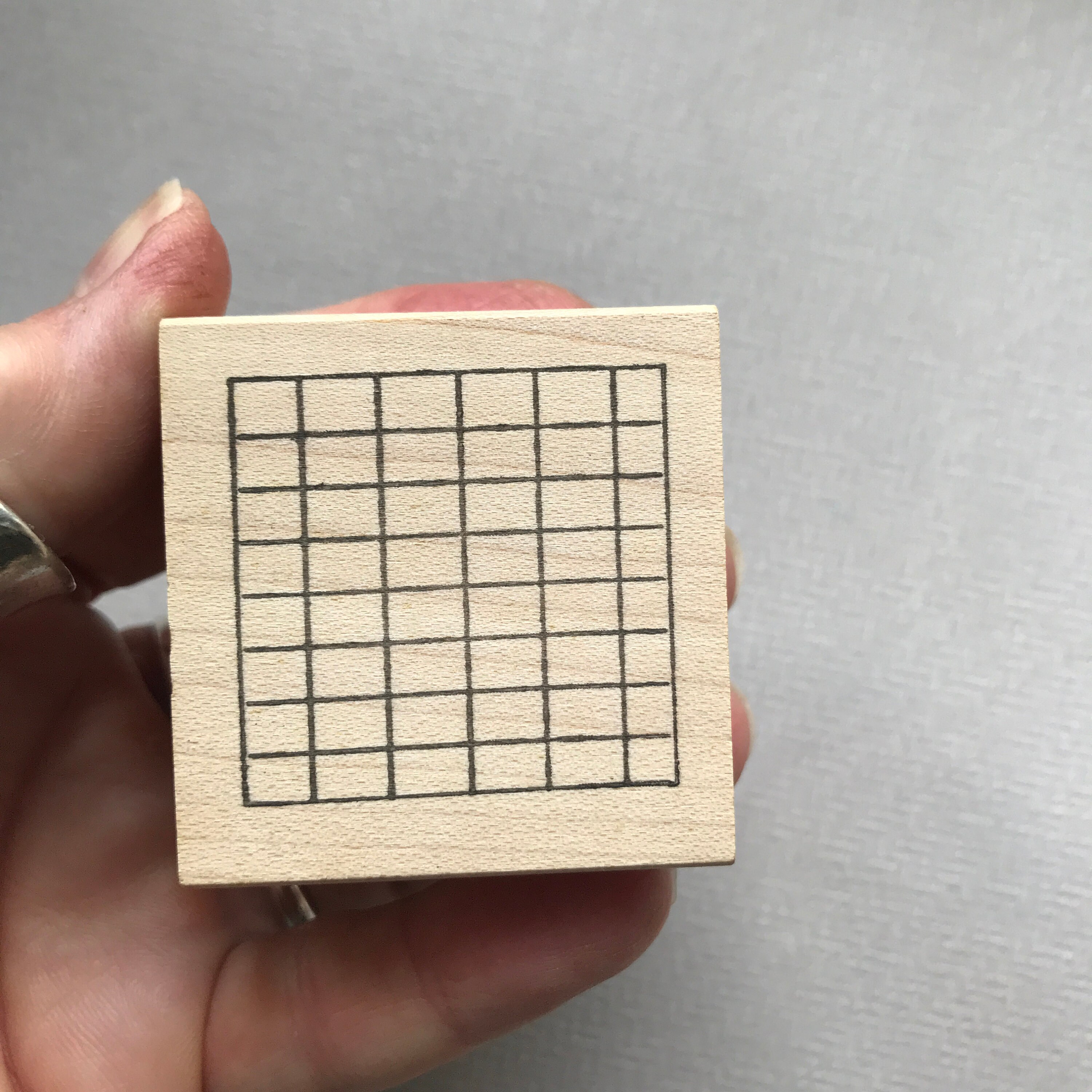 Grid Background Rubber Stamp | Etsy