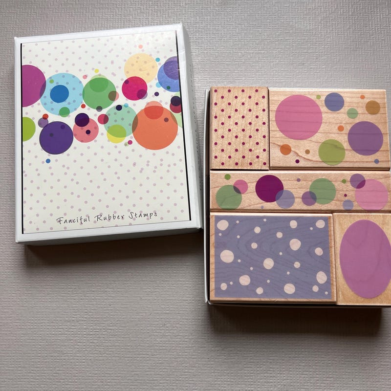 Circle Rubber Stamp - Etsy