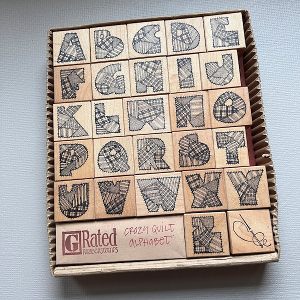Wood Alphabet Stamp Set - Etsy
