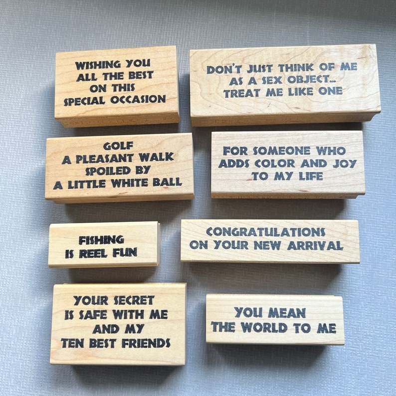 Vintage Sayings Word Rubber Stamps From Stamp on It - Etsy