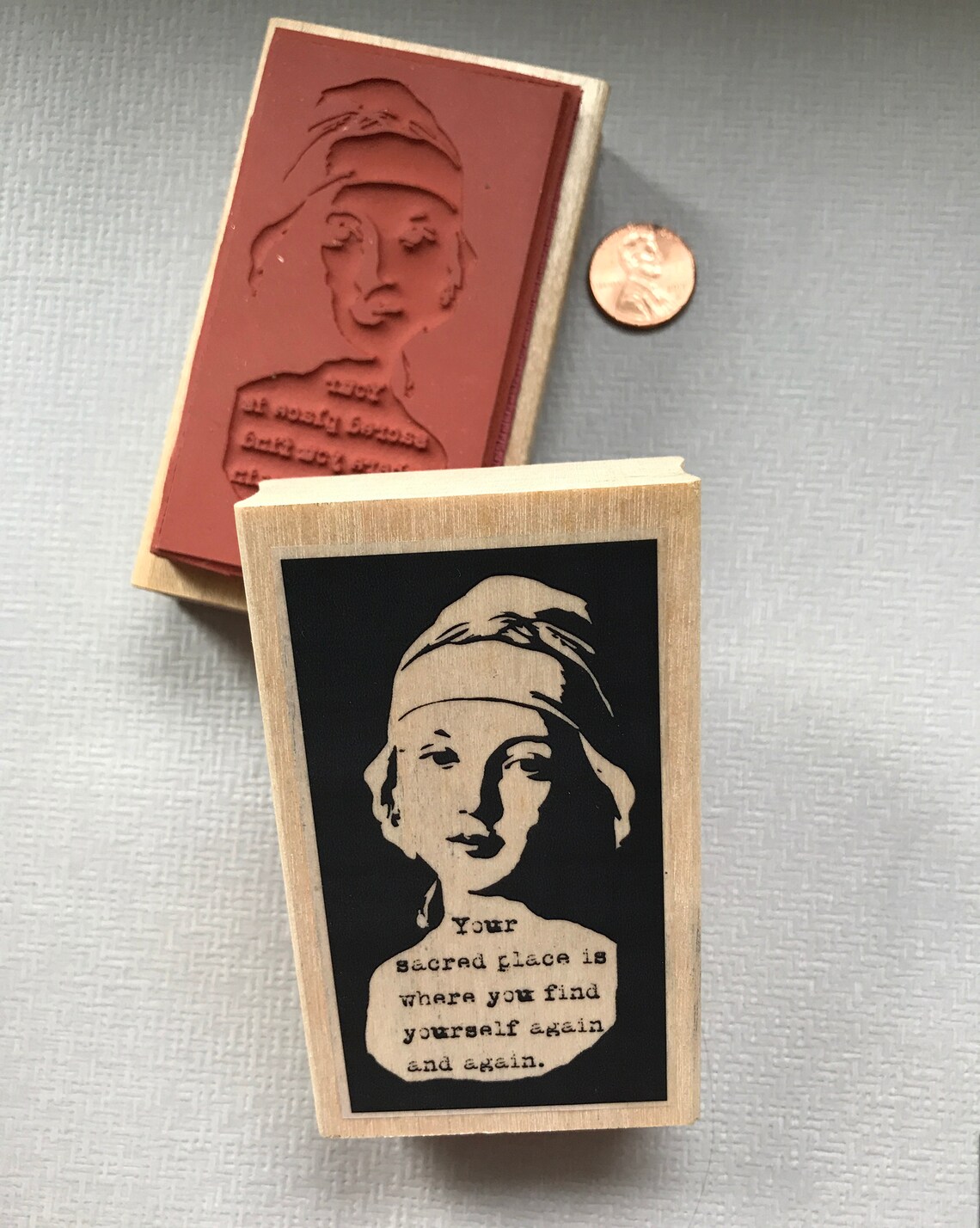 Sacred Place Collage Rubber Stamp Unmounted Rubberstamp EZ Cling Stamp ...