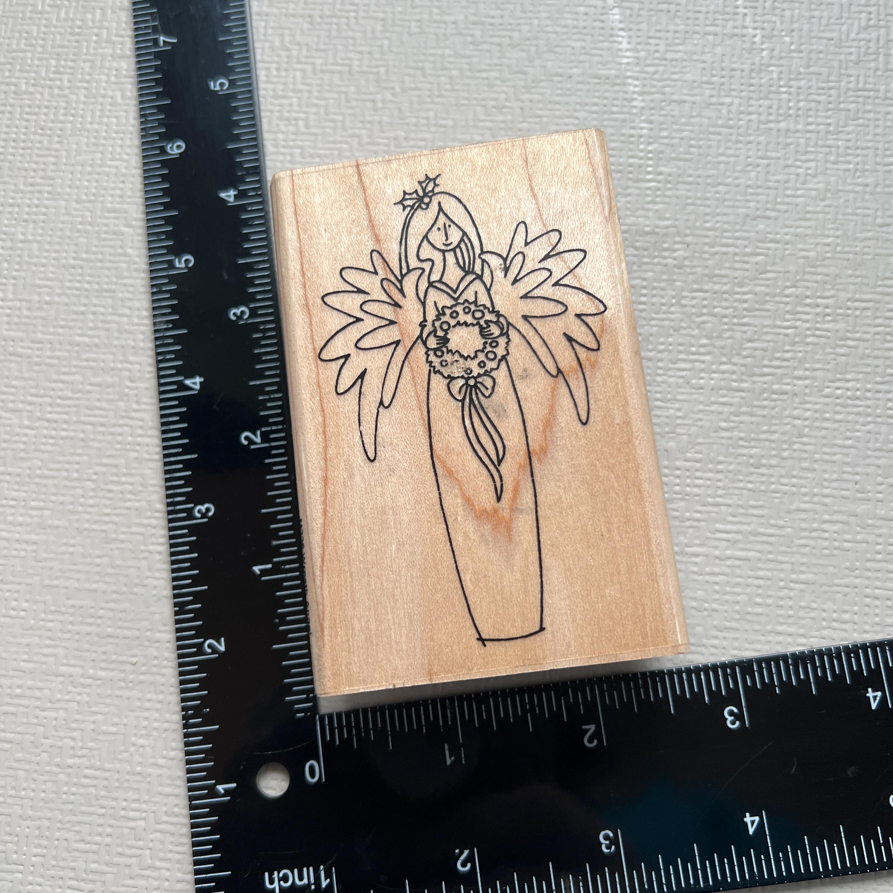 Vintage Rubber Stamp Angels, Dove, Peace Wood Mounted Stamps From ...