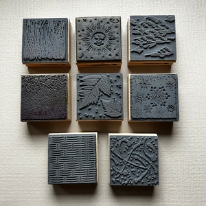 Vintage Rubber Stamp Patterns, Sky and Land From Fun Stamp Company - Etsy