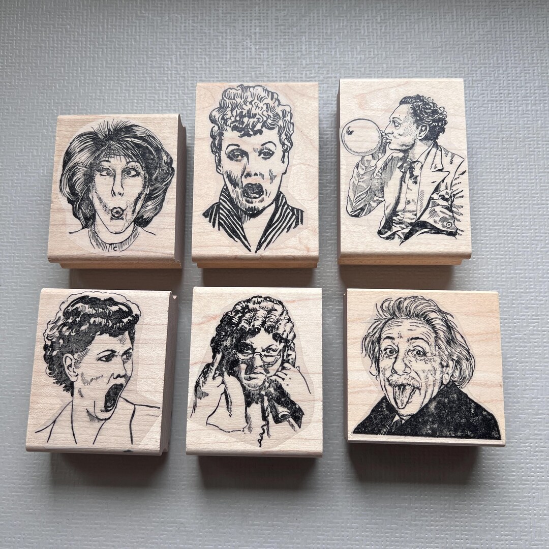 Rubber Stamp Pick Your Famous and Funny People Wood Mounted Rubber ...
