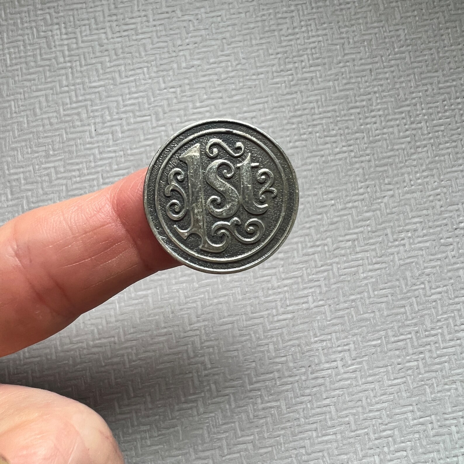 Metal Tokens With 1st Engraved for Mix Media Projects a Set of 12 ...