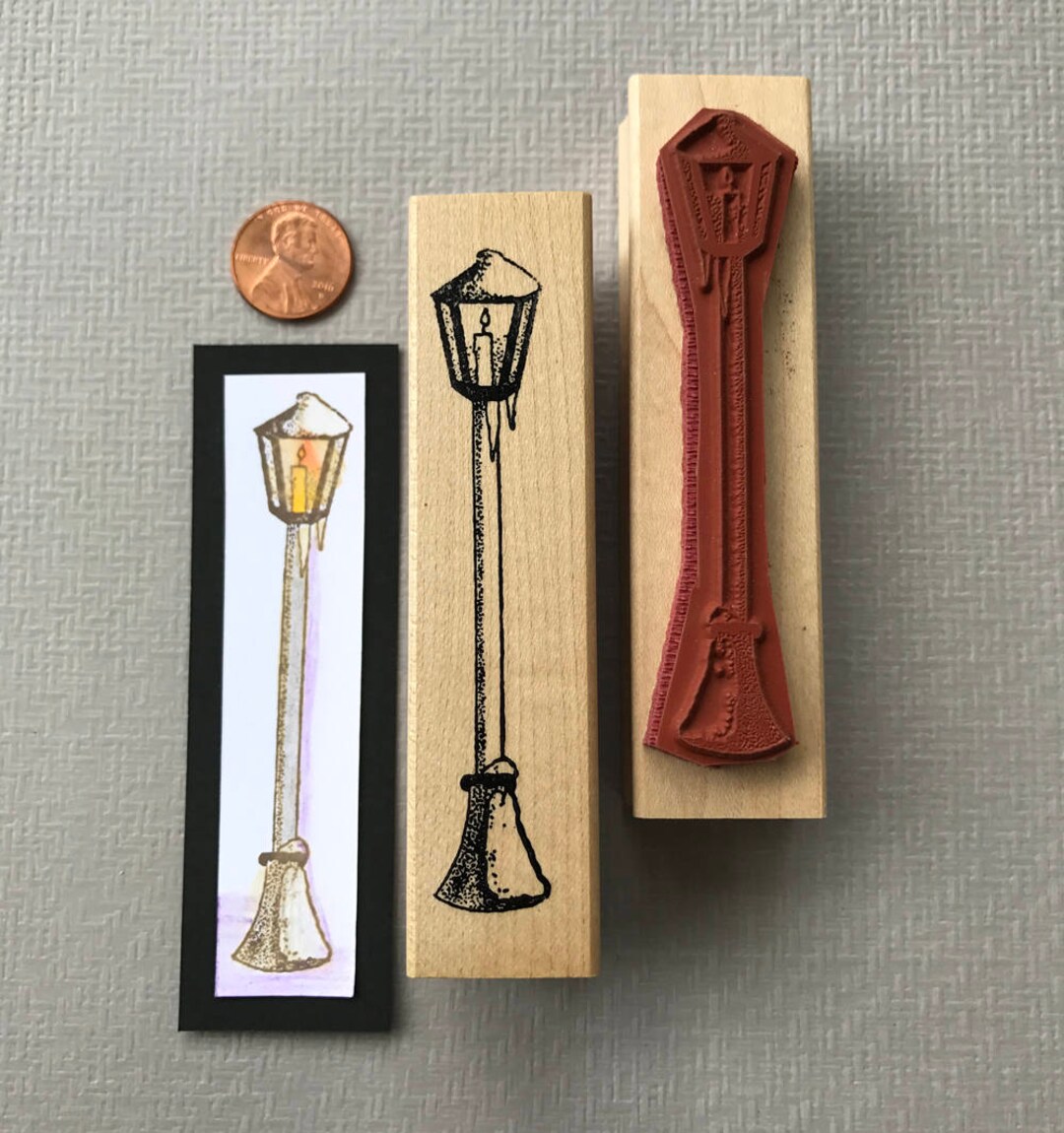 Lamppost Rubber Stamp - Etsy