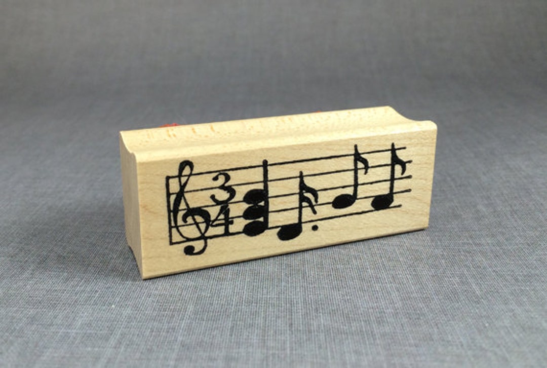 Music Notes Rubber Stamp - Etsy