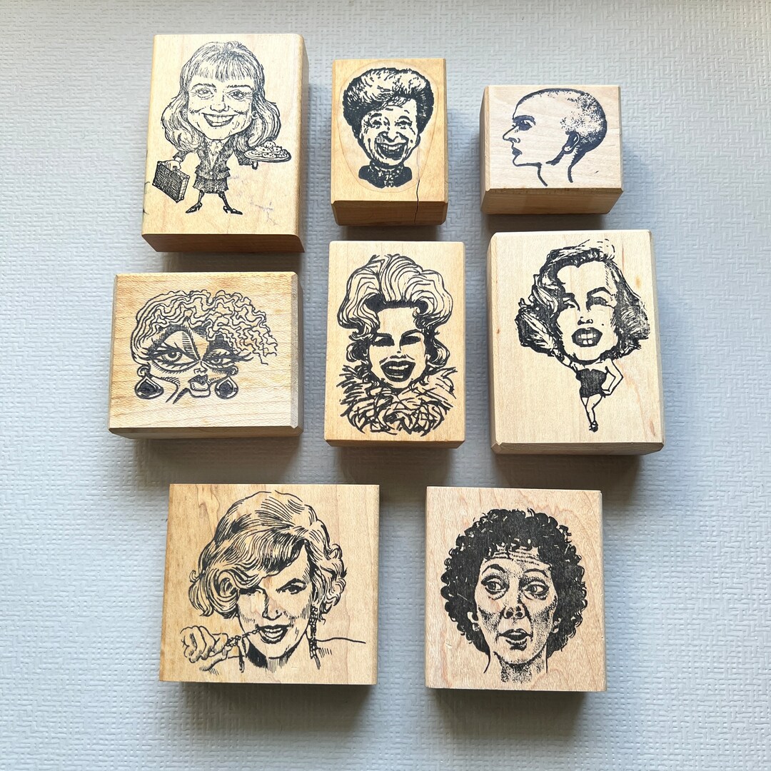 Rubber Stamp Pick Your Famous Woman Wood Mounted Rubber Stamp - Etsy
