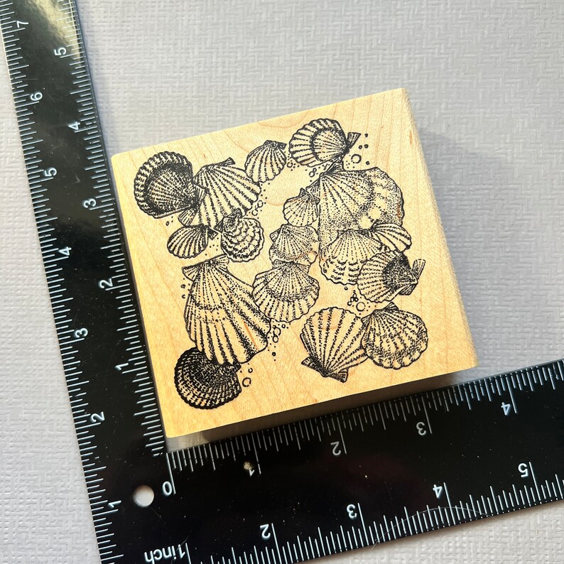 Vintage Rubber Stamp Pick Your Seashell Wood Mounted Stamps - Etsy