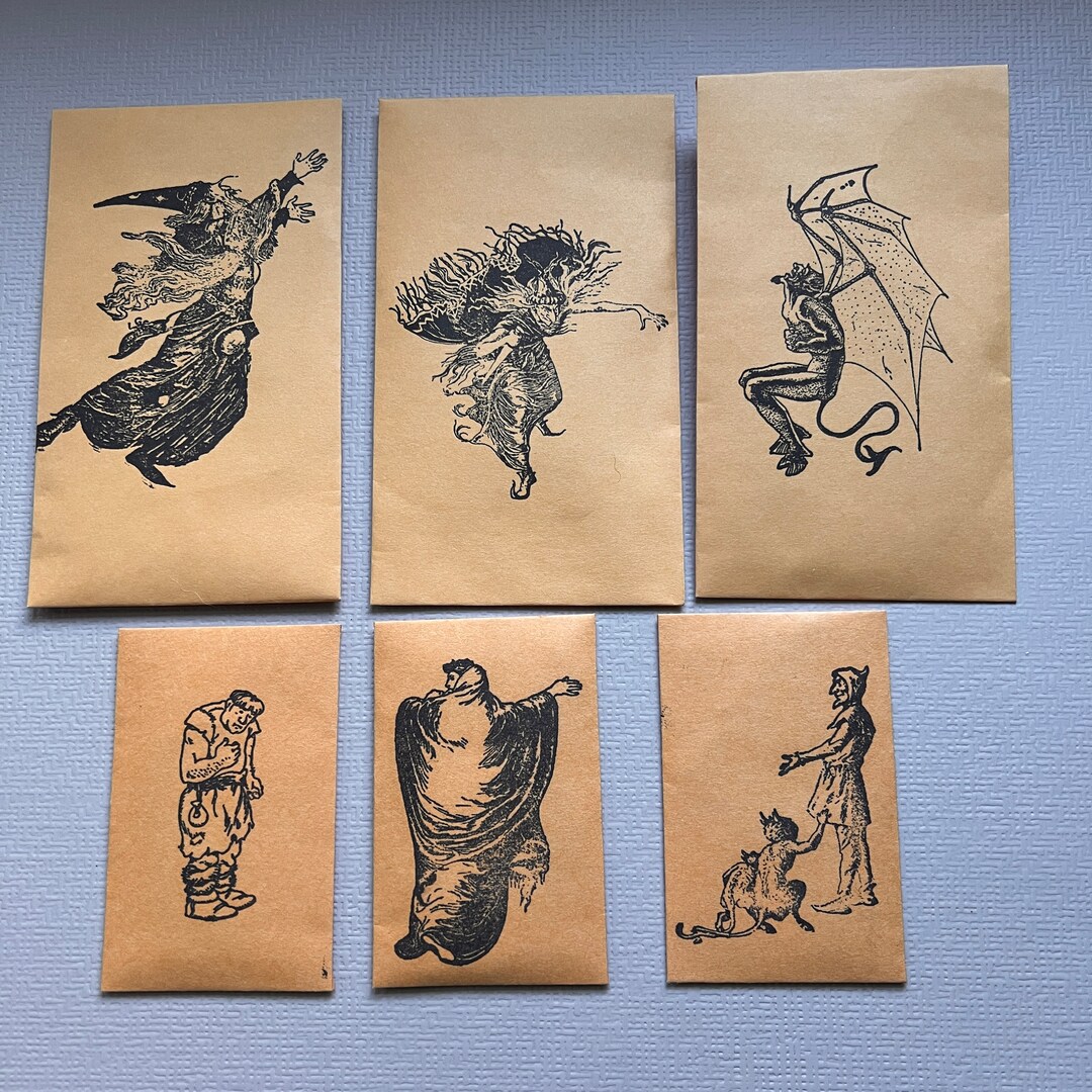 Vintage Unmounted Wizard or Scary People Rubber Stamps - Etsy