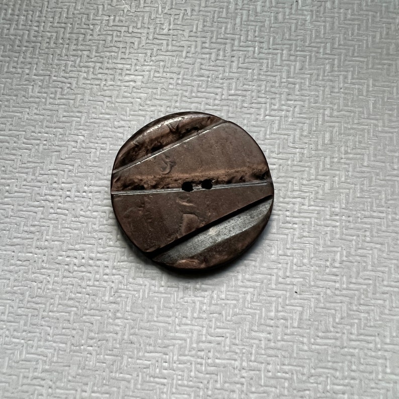 6 Large Art Deco Buttons in Brown Color - Etsy