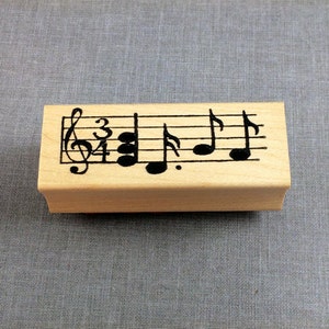 Music Notes Rubber Stamp | Etsy