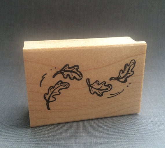 Oak Leaves Rubber Stamp - Etsy