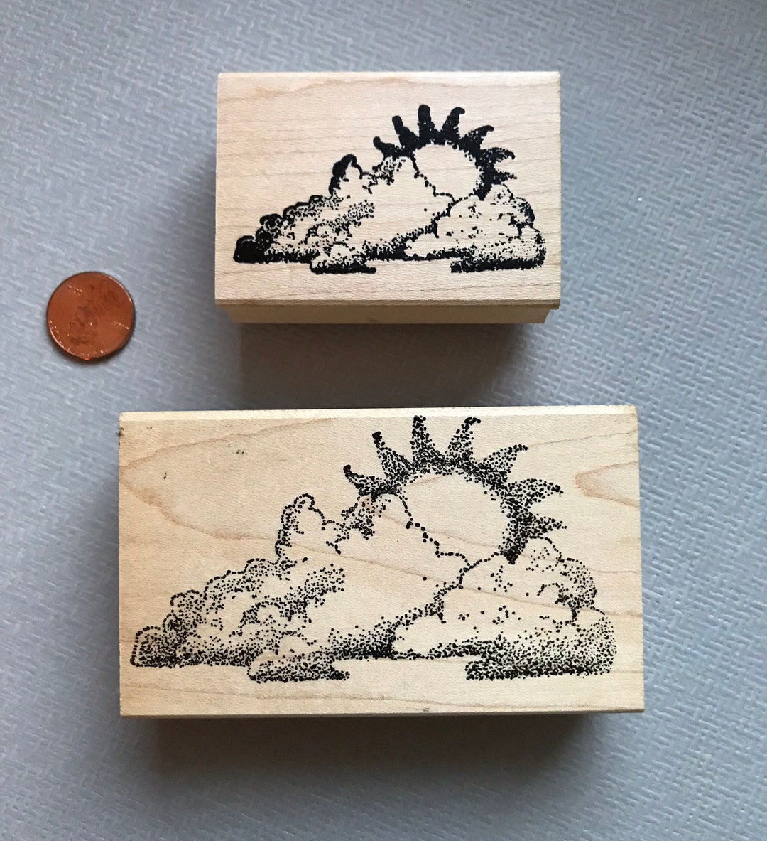 Sun in the Clouds Large or Small Rubber Stamps - Etsy