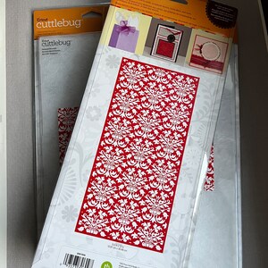 Large Damask Brocade Cuttlebug Cricut Embossing Folder and Border Craft ...
