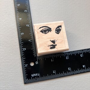 Rubber Stamps Vintage Face Woman Wood Mounted Rubber Stamps Artistic ...