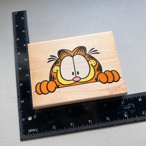 Rubber Stamp Retired Vintage Large Garfield Cat From Rubberstampede - Etsy