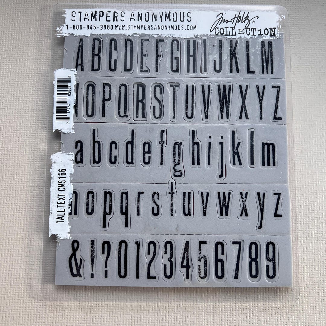 Rubber Stamps Alphabet Set Stampers Anonymous and Tim Holtz Rubber ...