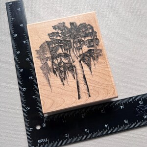 Vintage Rubber Stamp Large Trees Wood Mounted Stamp Rubber Stamps - Etsy