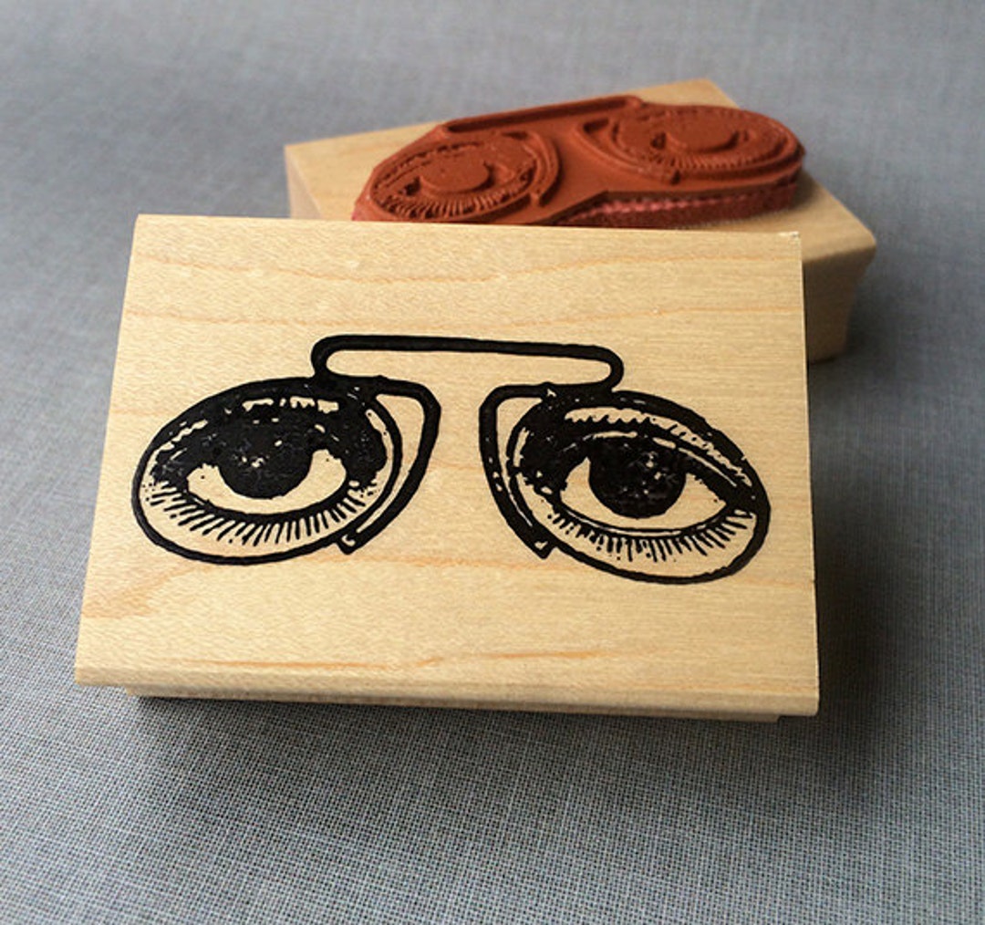 Optical Eyes Rubber Stamp - Etsy