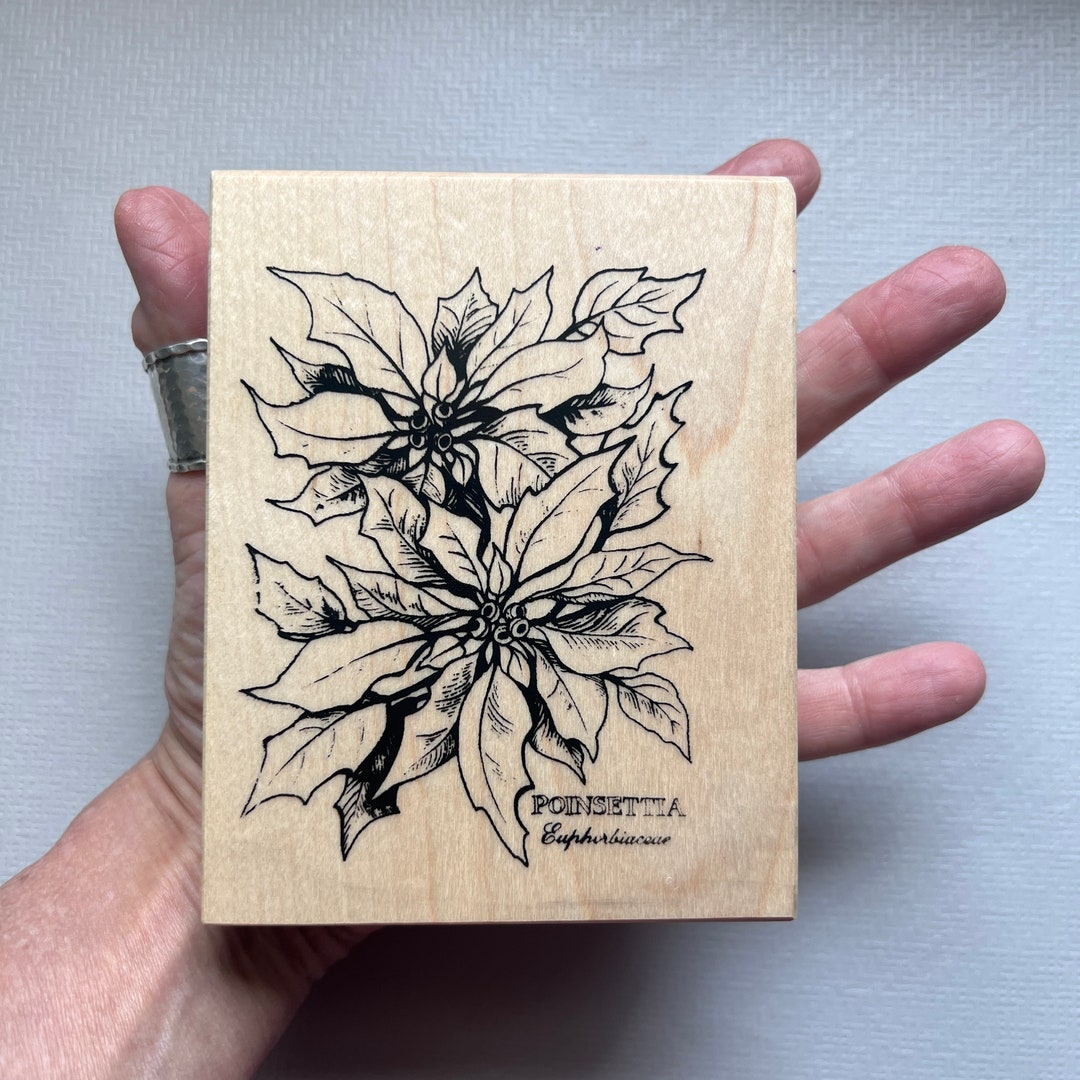 Vintage Rubber Stamp Classic PSX Poinsettia Holiday Stamp From ...