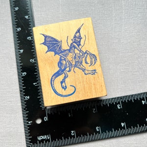 Rubber Stamp Vintage Dragon Wood Mounted Stamps - Etsy