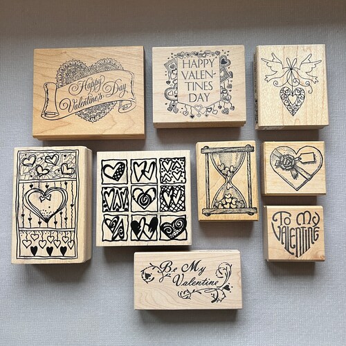 Mushroom Collage Rubber Stamp Wood Mounted - Etsy