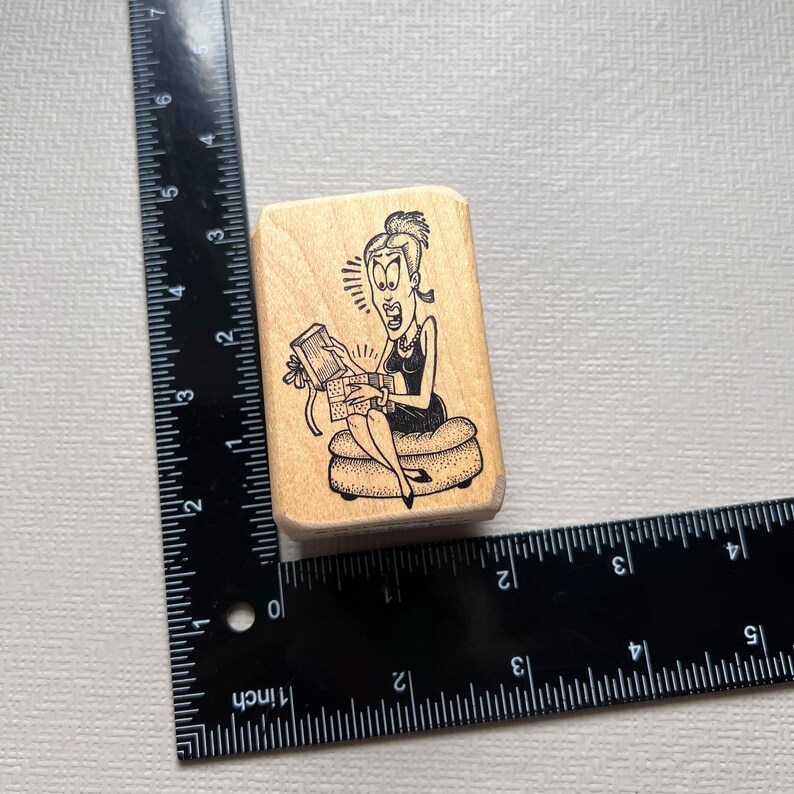 Rubber Stamp Everyday Lady Vintage Wood Mounted Stamps - Etsy